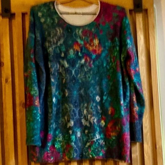 NATURAL LIFE | Sweaters | Natural Life Cozy Floral Blue Sweater ...